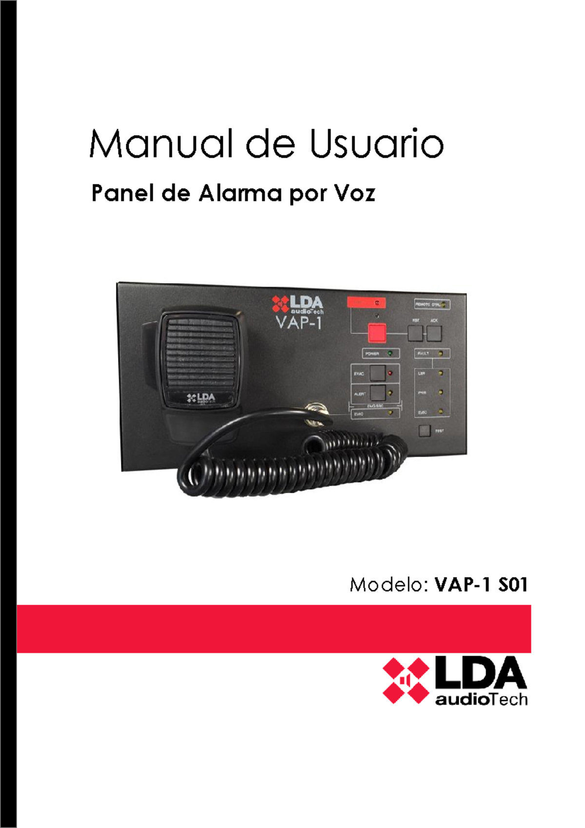 LDA Serie VAP Manual de Usuario - Panel de Alarma por Voz Manual de ...