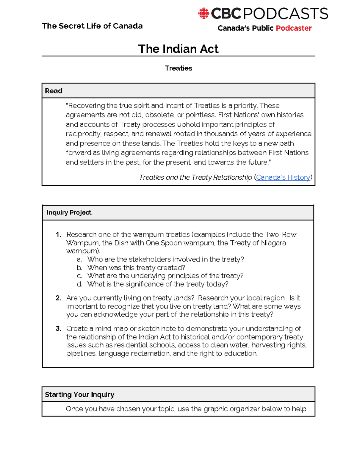 3. Treaties - The Secret Life of Canada The Indian Act Treaties Read ...
