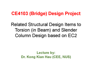 CE4103 (Bridge) RC Pilecap n Corbel Design to EC2 - CE4103 (Bridge ...