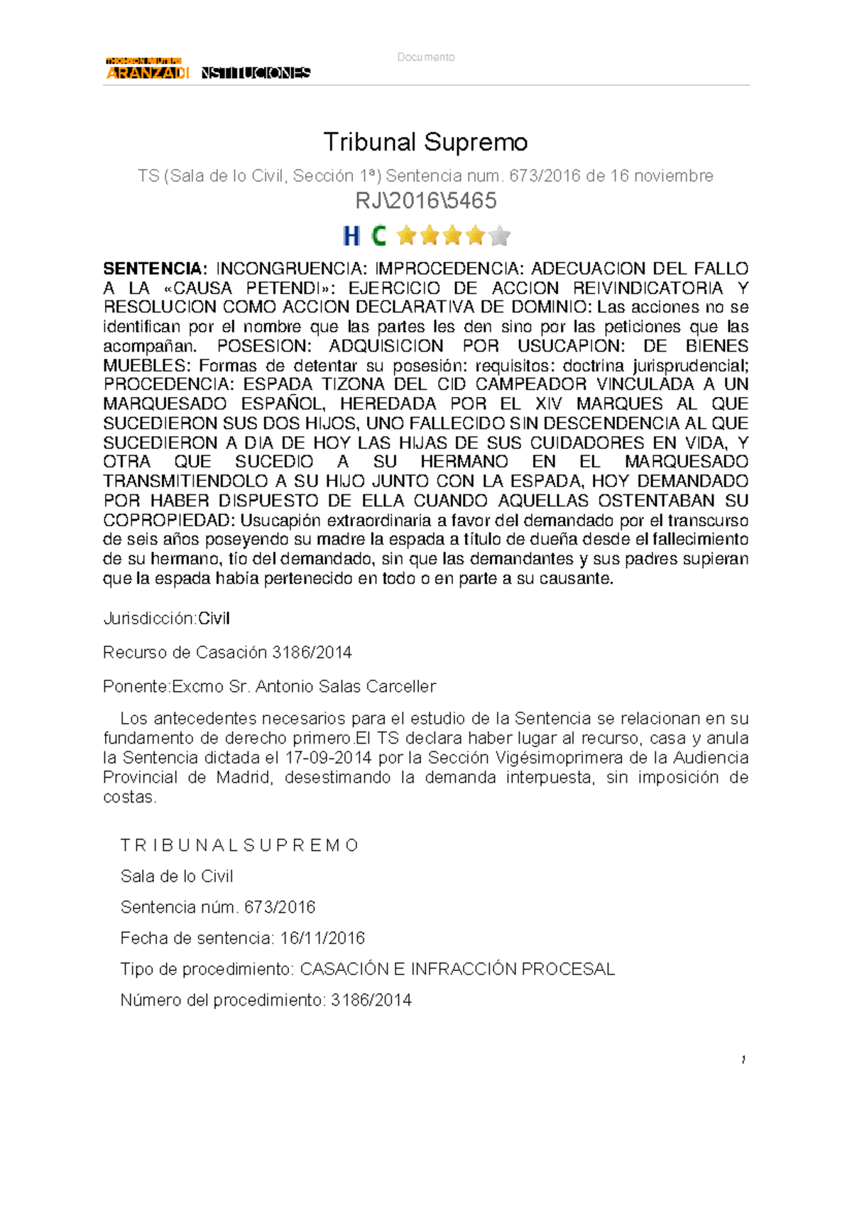 Jur TS Sala de lo Civil Seccion 1a Sentencia num - Tribunal Supremo TS (Sala de lo Civil ...