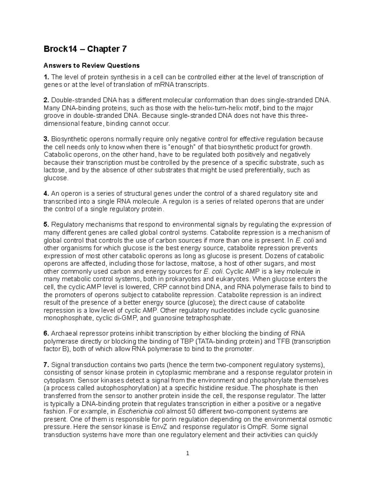 Brock 14-Chapter 7 - Antwoorden Ch7 - Brock14 – Chapter 7 Answers to Review Questions The level ...