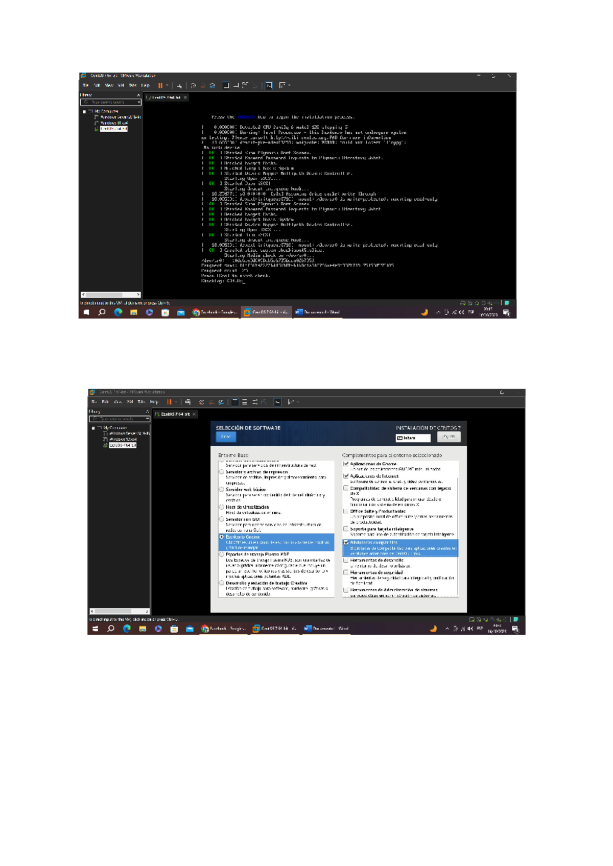 Cap de intalacion de centos 7 - CentOS 7 64-bit - VMwareWorkstation O x File Edit View VM Tabs ...