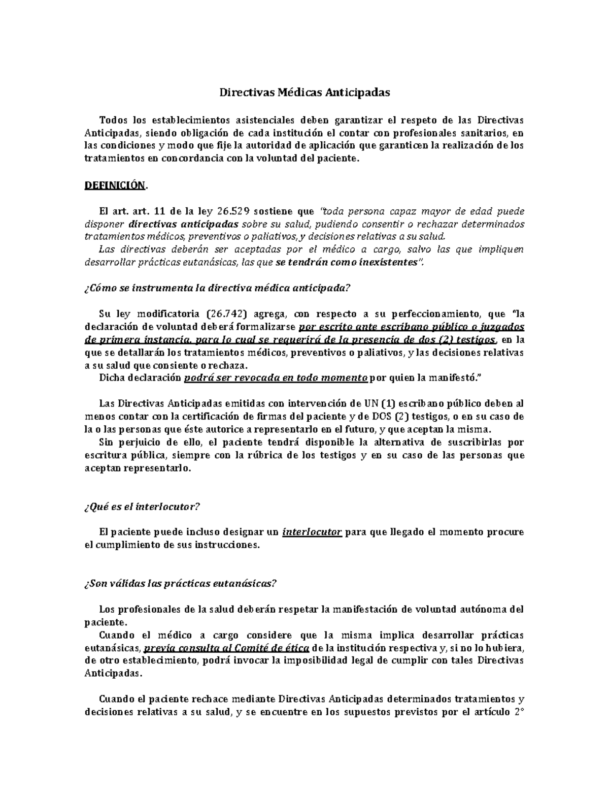 Civil 2.- Directivas Médicas Anticipadas.- im - Directivas Médicas ...