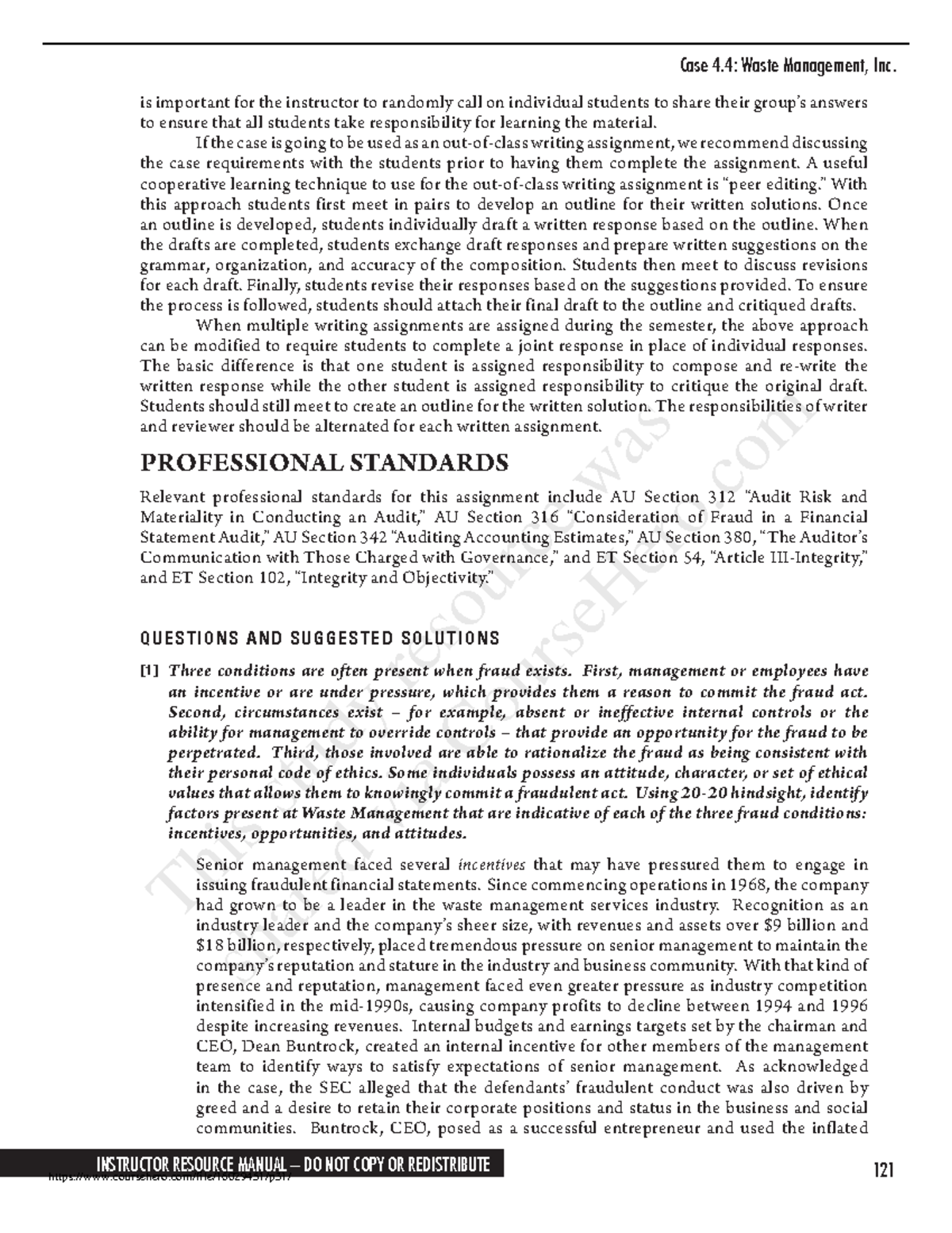 Case 4 - Case 4.4 - 121 instructor resource Manual — do not coPy or ...
