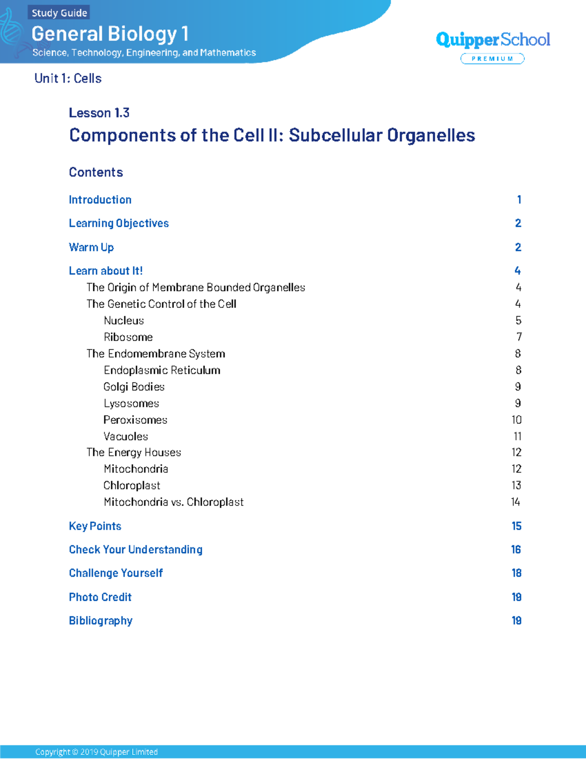 BIO1-11 12-Q1-0103-FD - Components of the Cell II: Subcellular ...