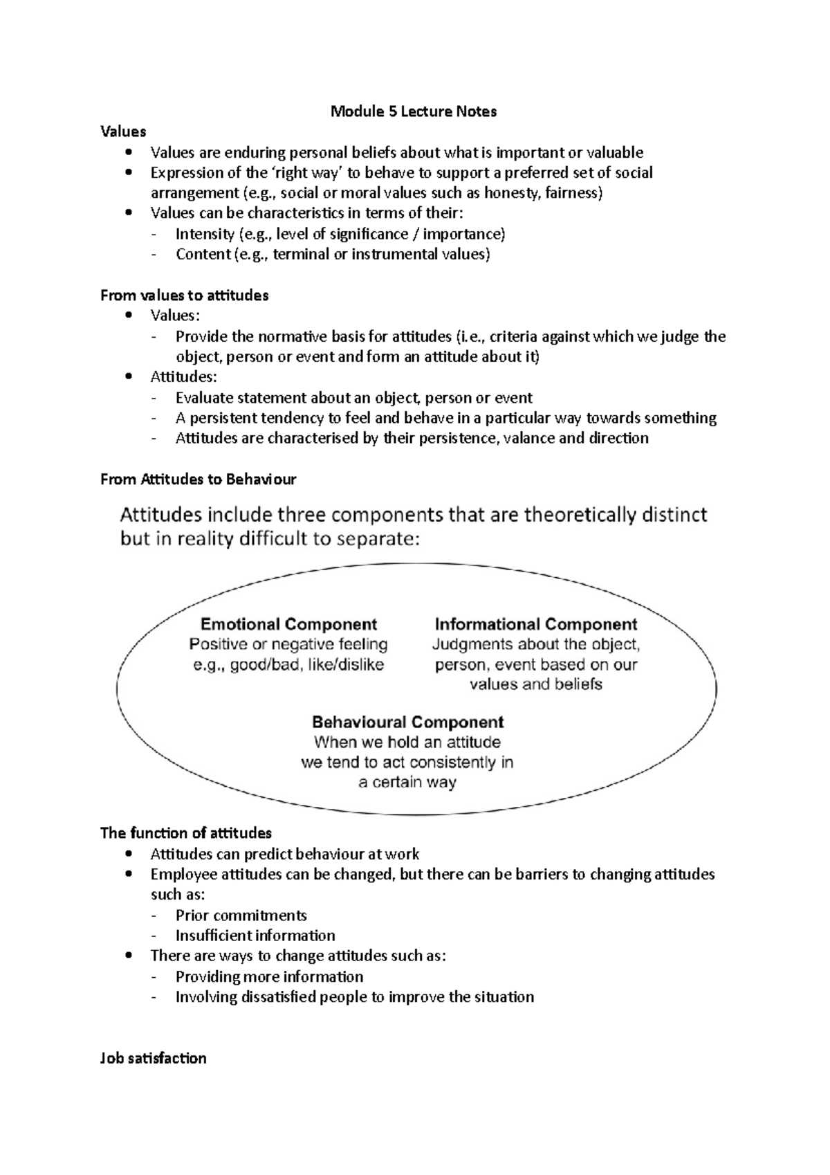 Module 5 Lecture Notes - Module 5 Lecture Notes Values Values are ...