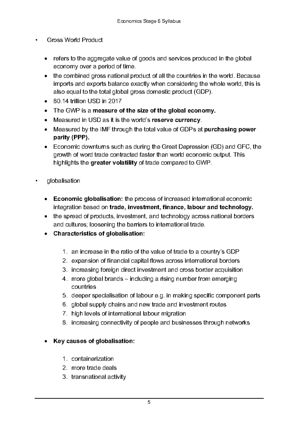 1 state rank 9995 atar hsc economics topic 1 comprehensive syllabus ...