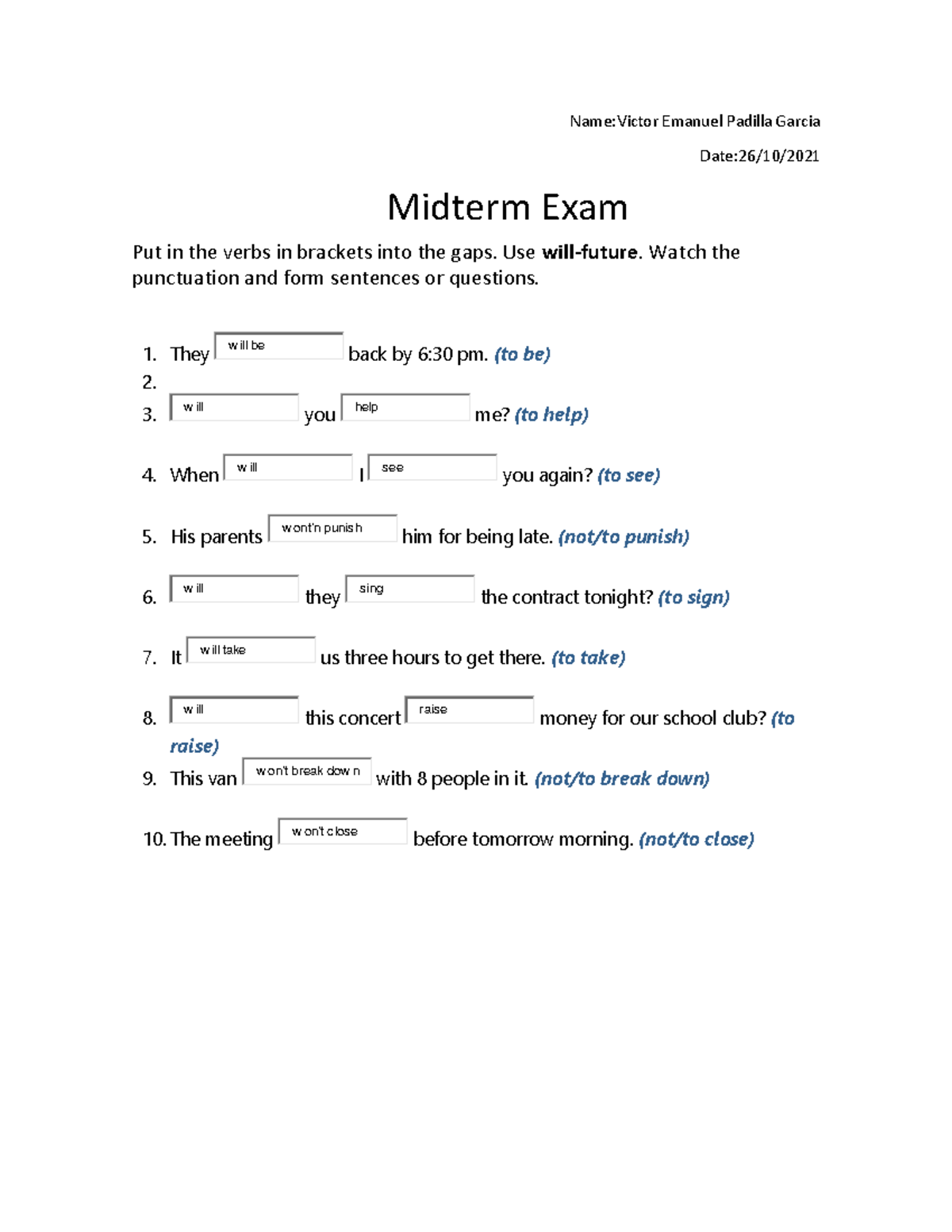 2nd midterm - apuntes - Name:Victor Emanuel Padilla Garcia Date:26/10 ...