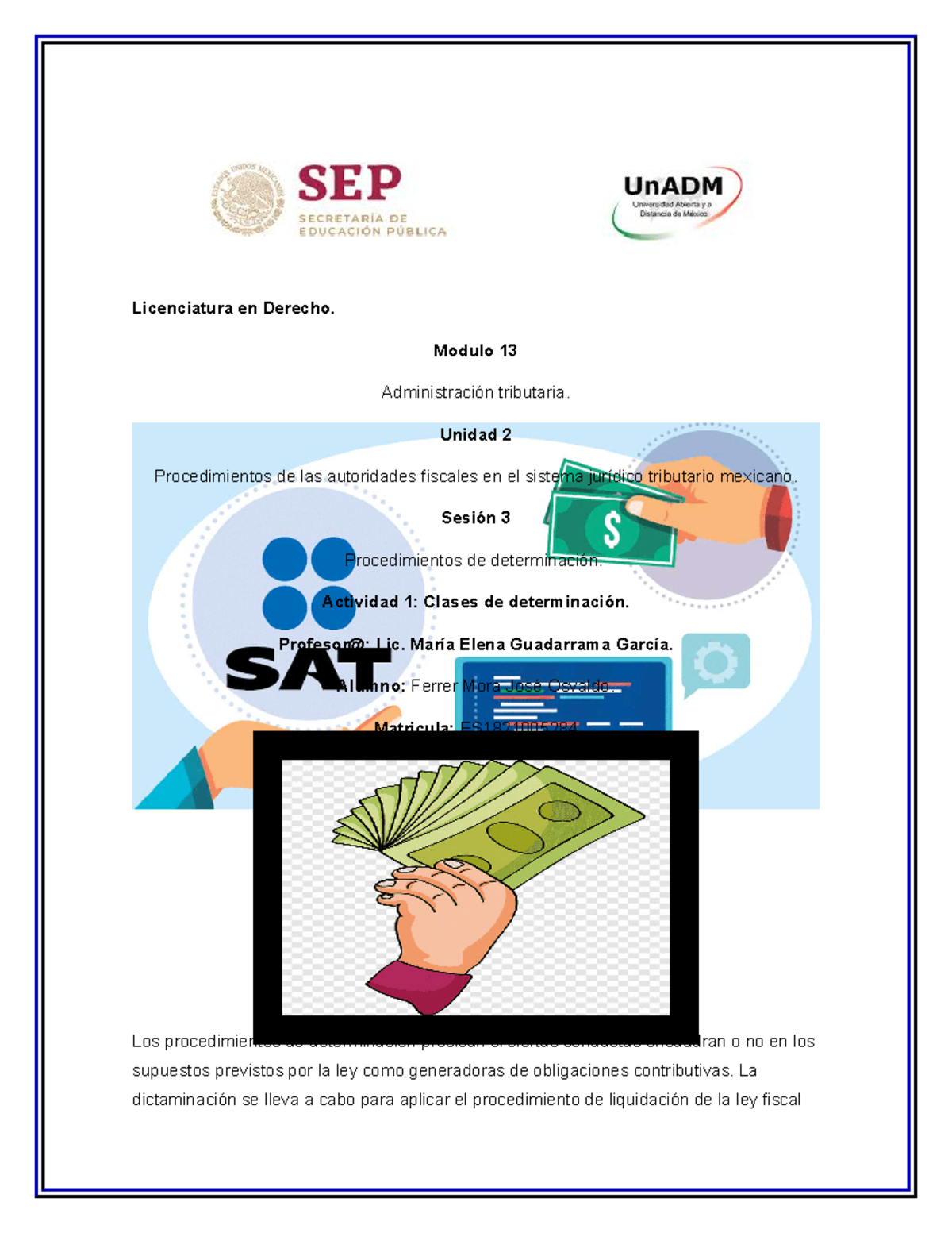 M13 U2 S3 JOFM - material de repaso para trabajos - Licenciatura en ...