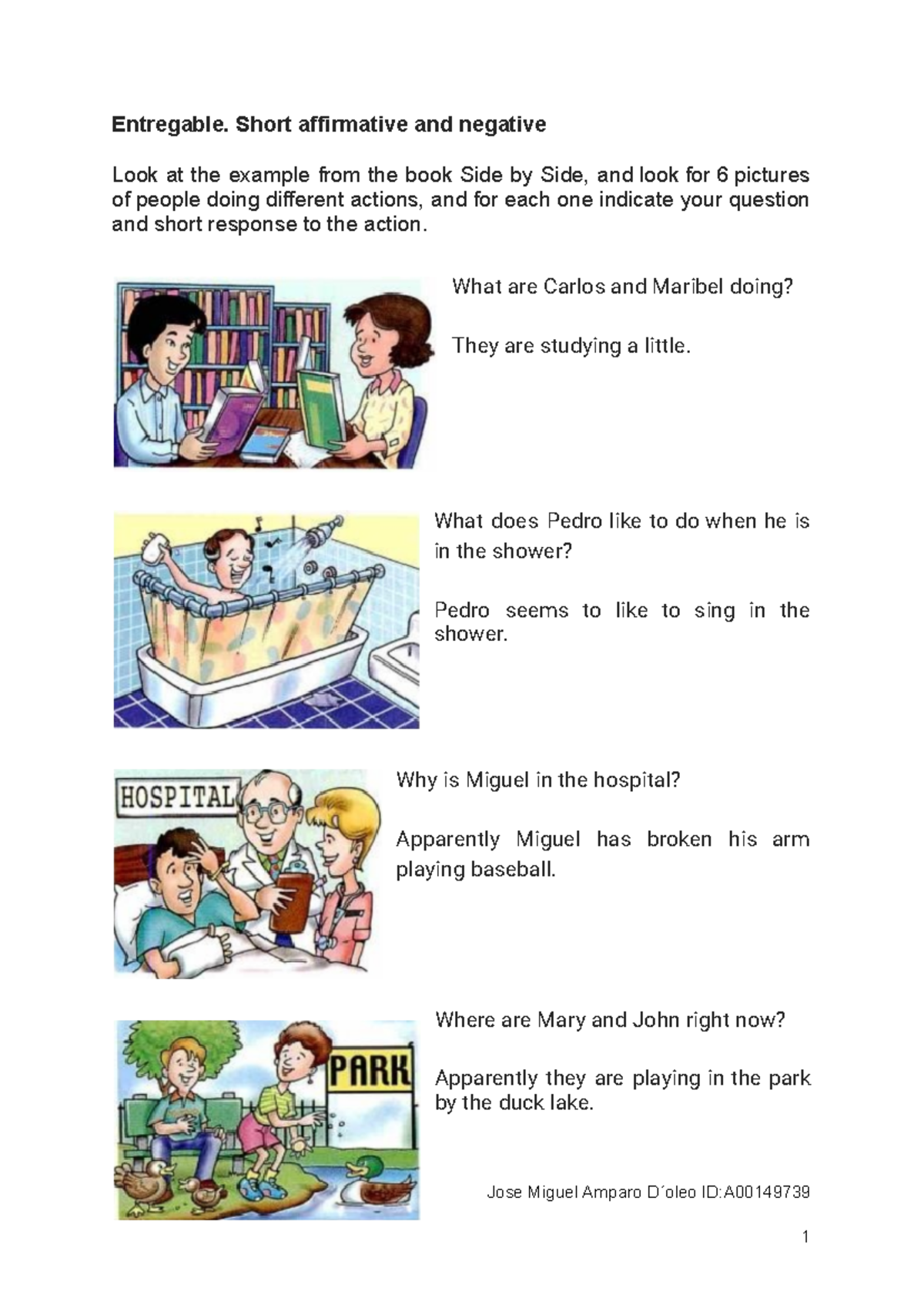 Amparo D´oleo-Jose Miguel-Short affirmative and negative answers ...