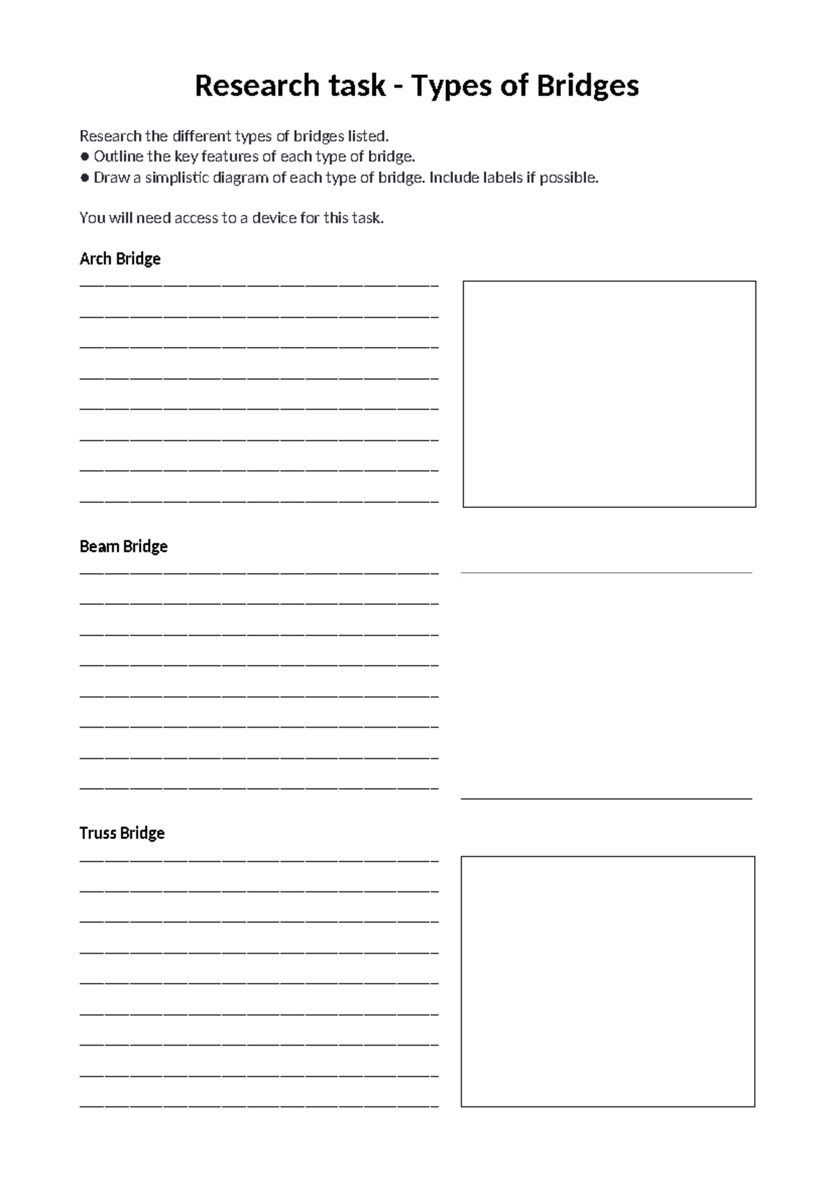 2. Bridge - Research task - Research task - Types of Bridges Research ...