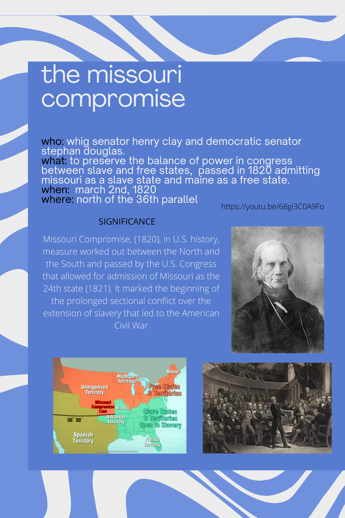 The missouri compromise - the missouri compromise who: whig senator ...