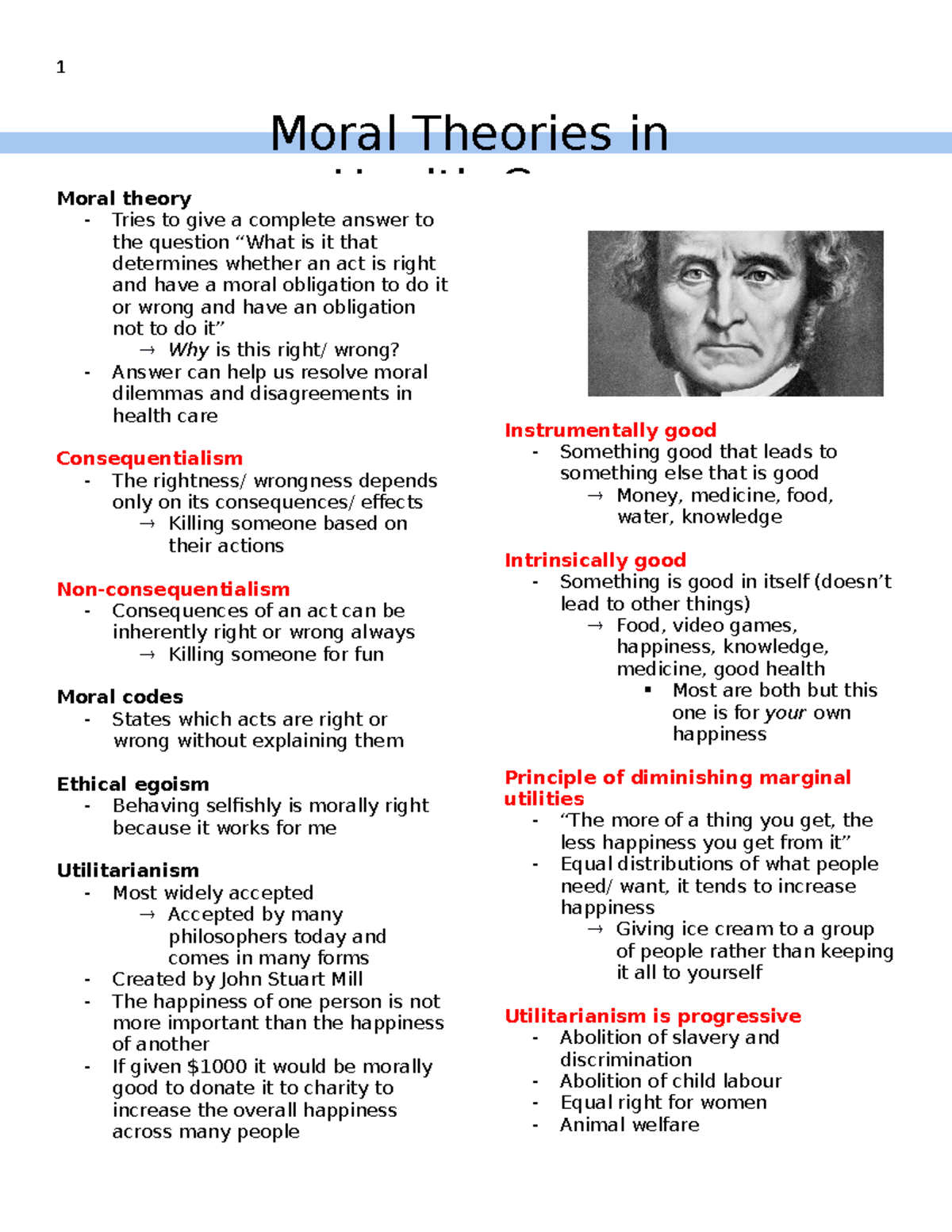 2. Moral Theory in Helath Care - 1 Moral theory - Tries to give a ...