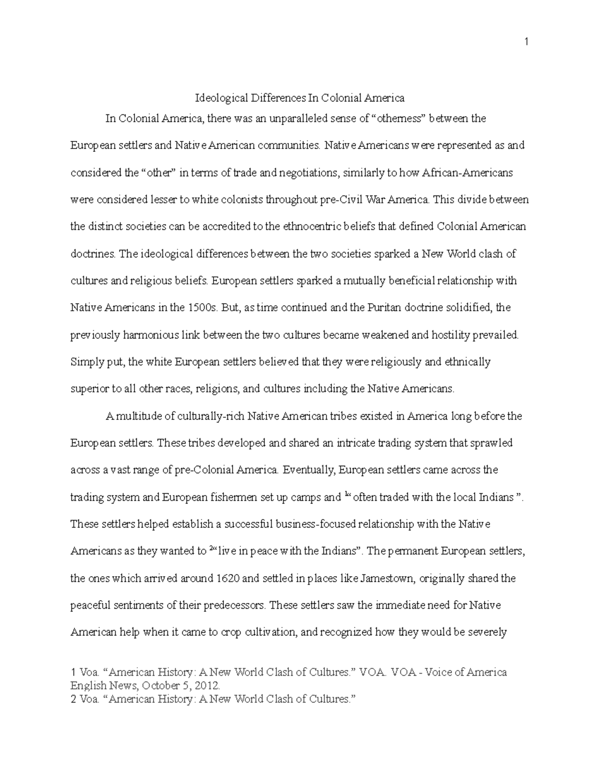 HIST2112 Notes over Ideological differences - Ideological Differences ...