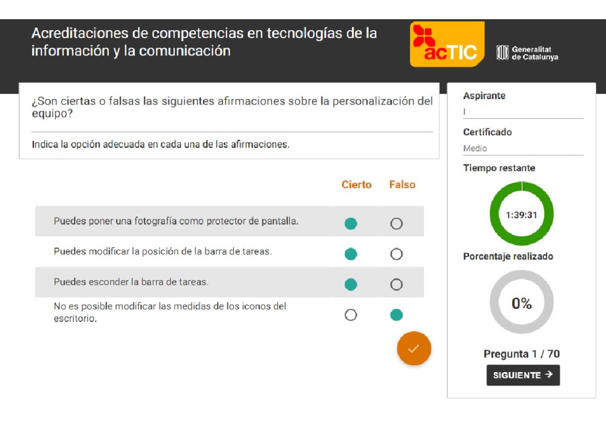 Actic nivell mitjà - Tecnologías de la información - Studocu