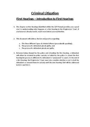 5. How to Conduct a Plea in Mitigation - The aims of a plea in ...