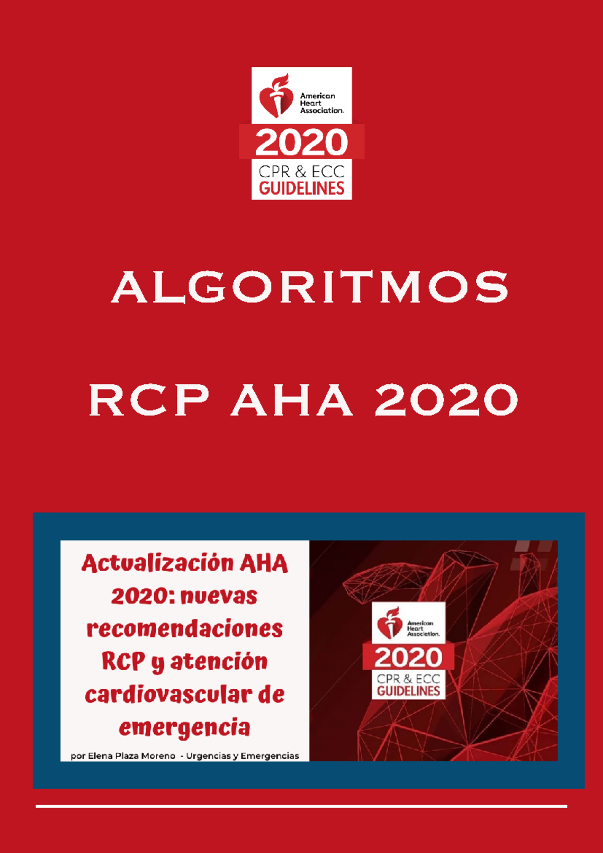 Algoritmos AHA 2020 - medicina - ALGORITMOS RCP AHA 2020 Adultos ...