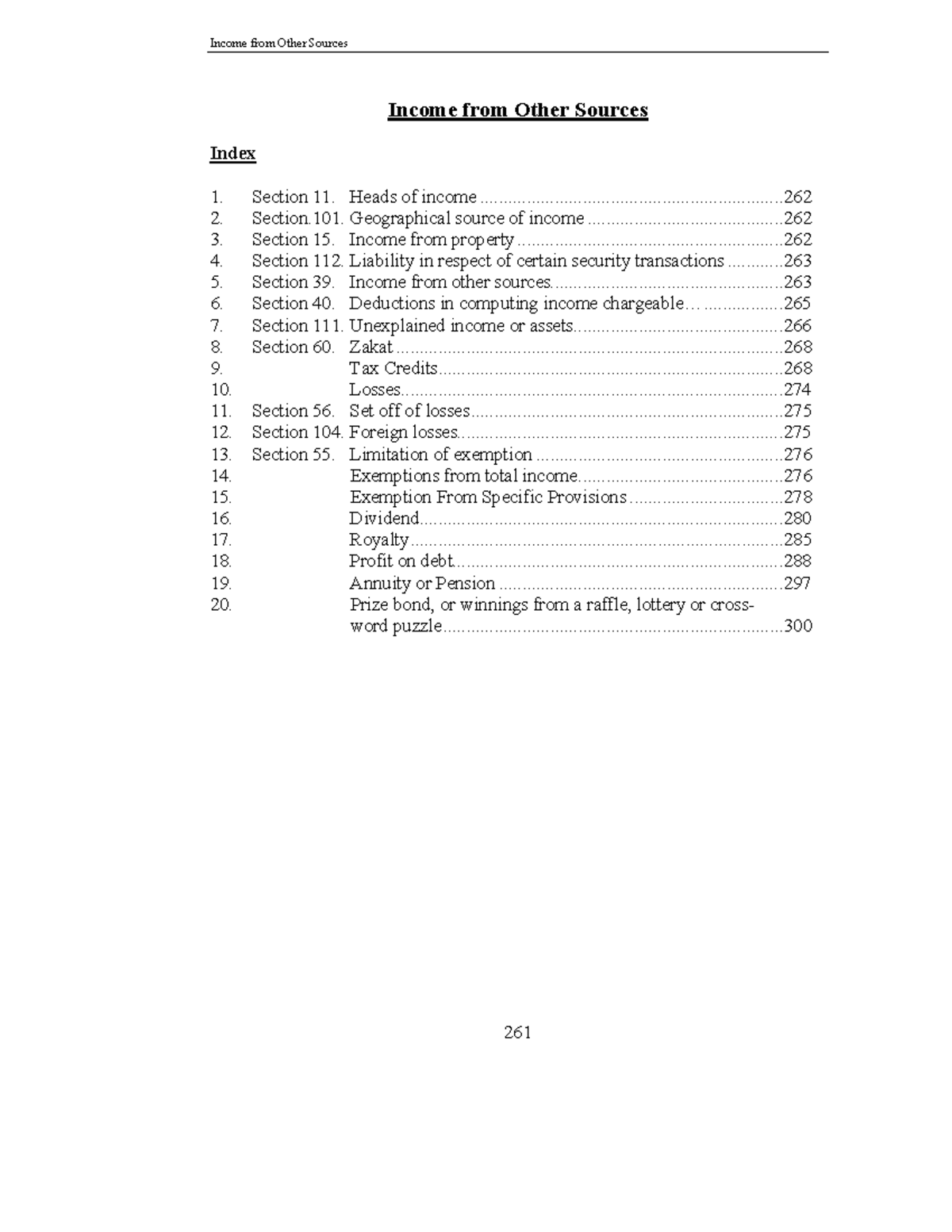 Income from other sources - Income from Other Sources Income from Other ...