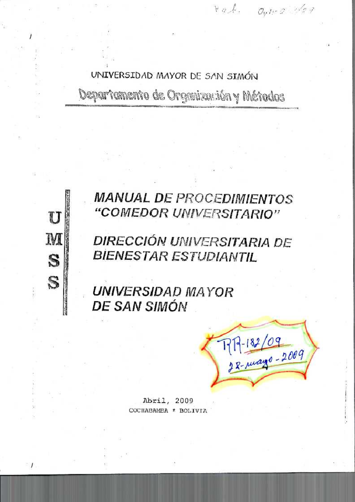 informe sobre el comedor de la universidad mayor de san simón umss aqui ...
