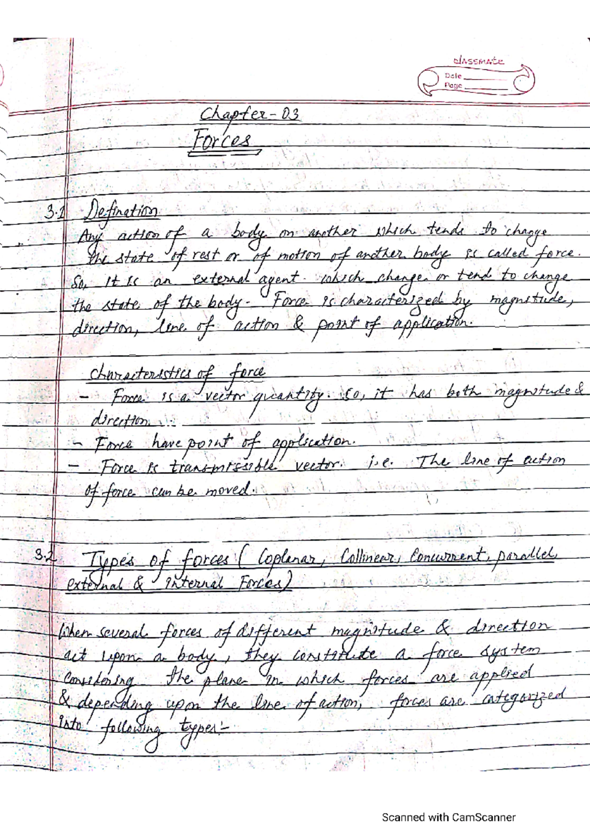 Chapter -03, Forces - I need notes - BBA - Studocu