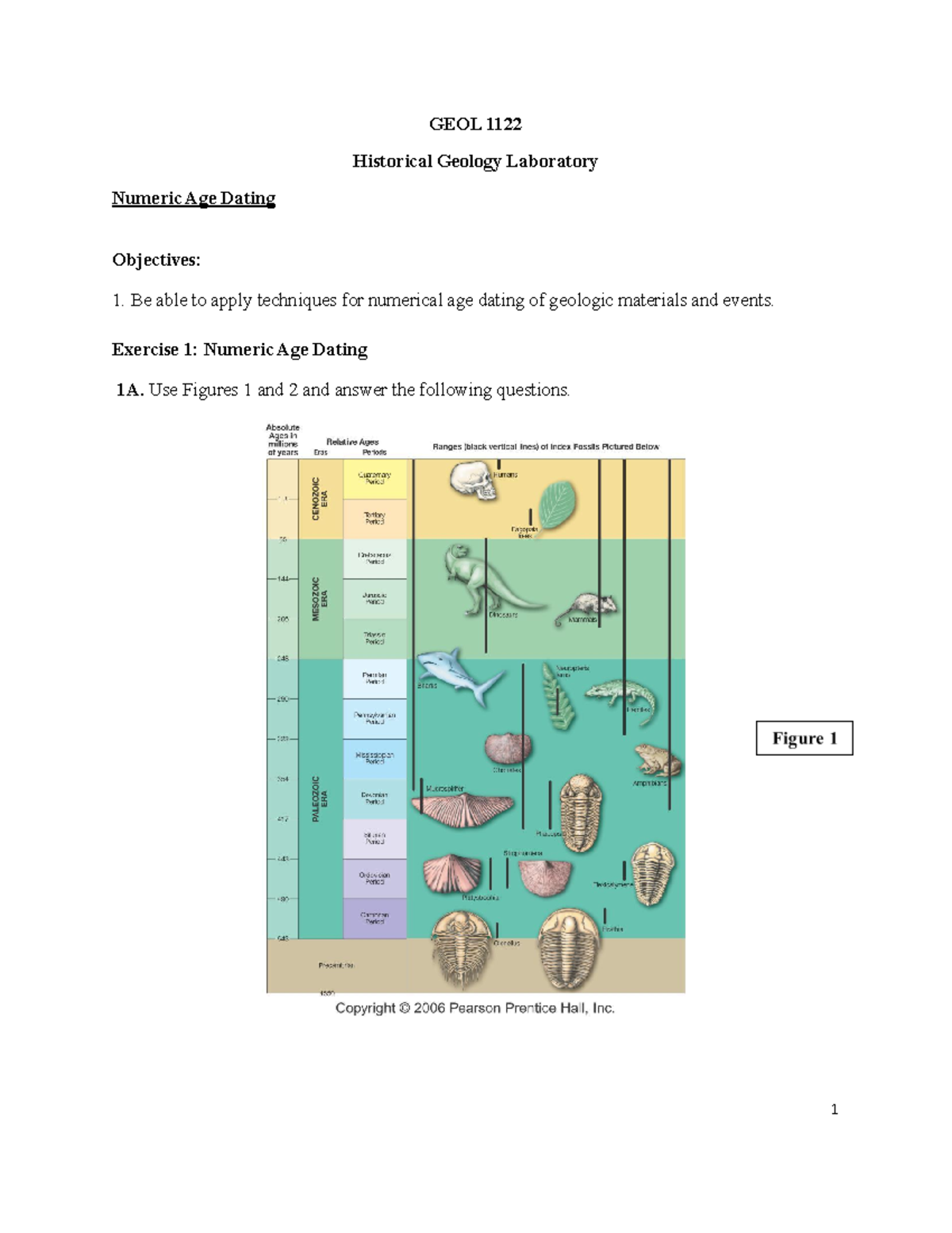 Lab 6a- Numeric age dating (summer 2020) - GEOL 1122 Historical Geology ...