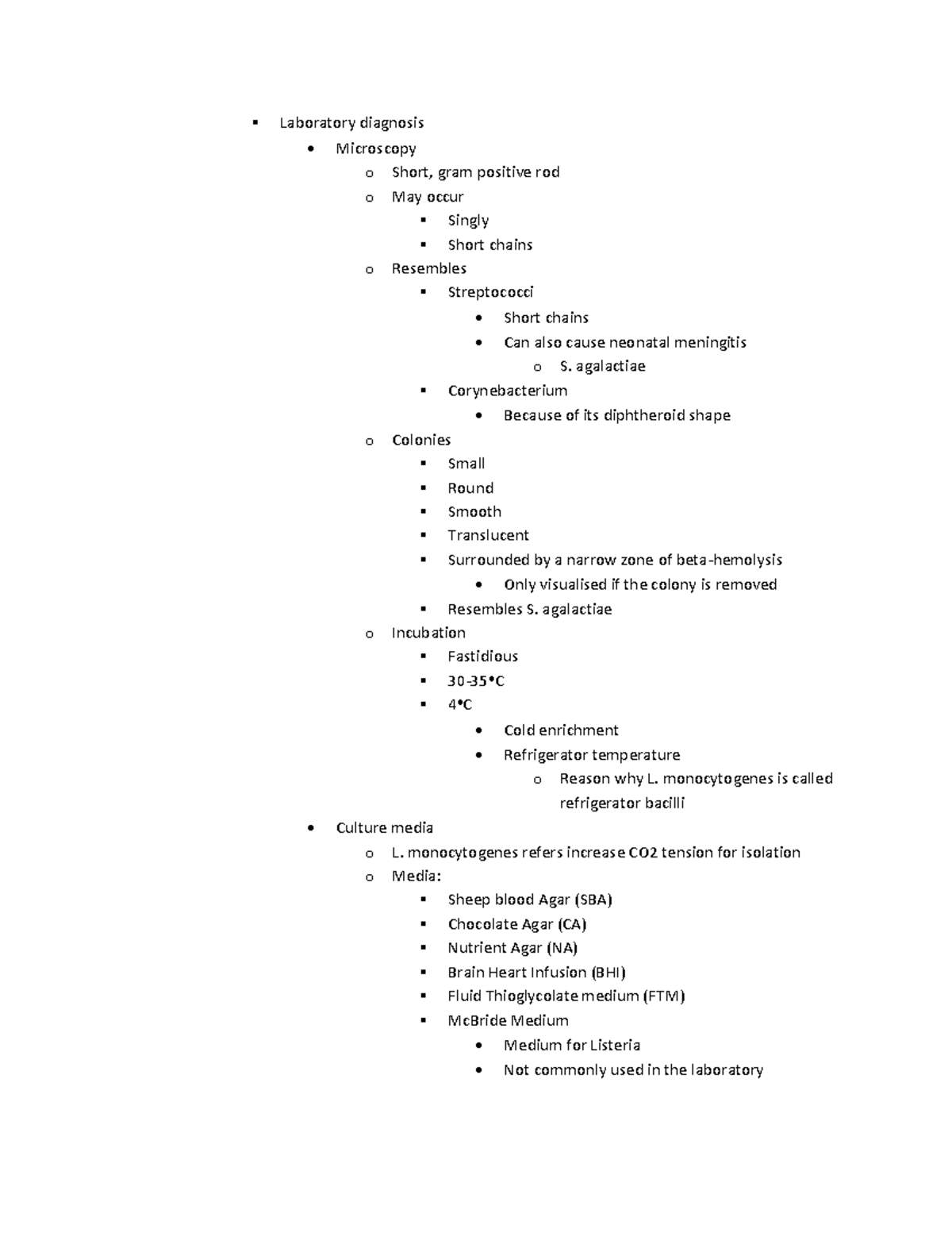 Laboratory diagnosis - agalactiae Corynebacterium Because of its ...