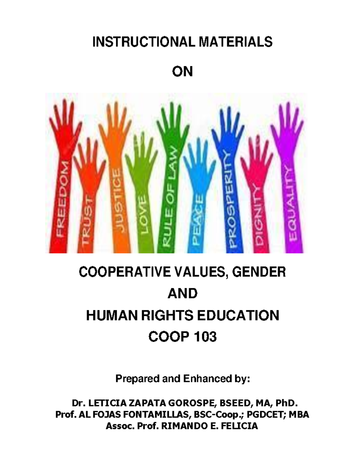 COOP-103- Cvghred Human Rights Unit 3 and 4 (ref) - INSTRUCTIONAL ...
