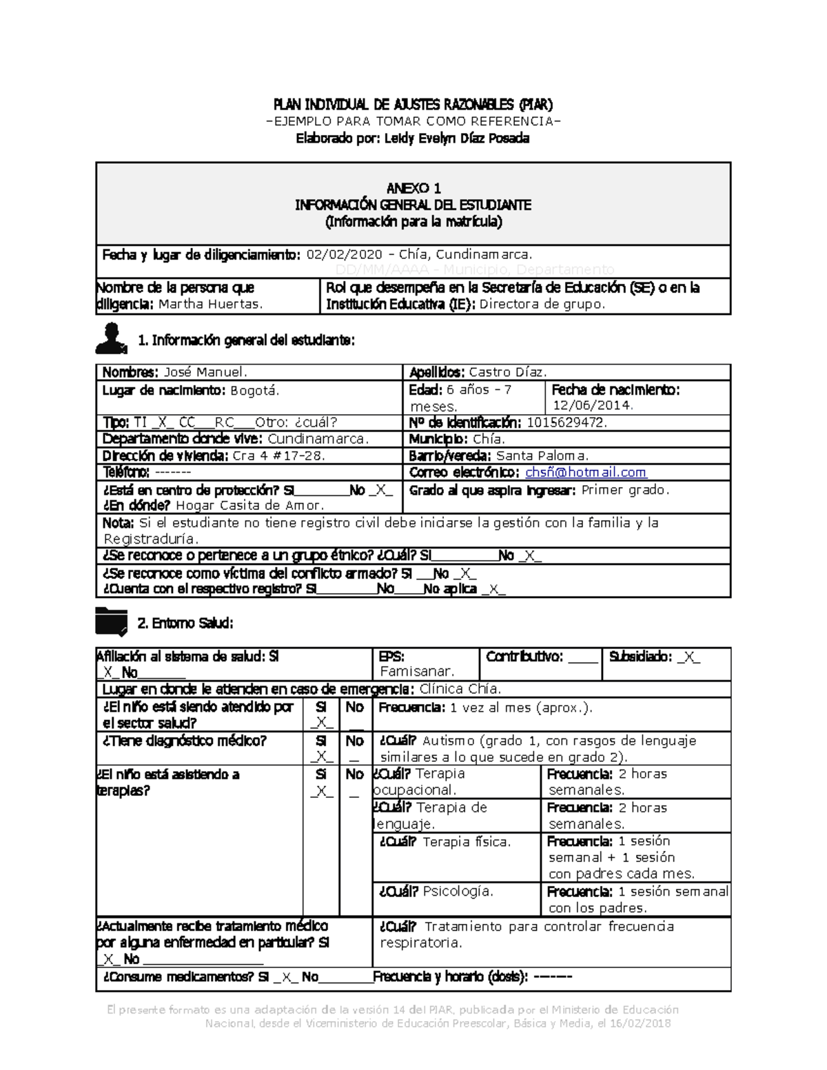 537512099 Ejemplo de PIAR - El p r e sent e f orm a t o e s una ada p t ...