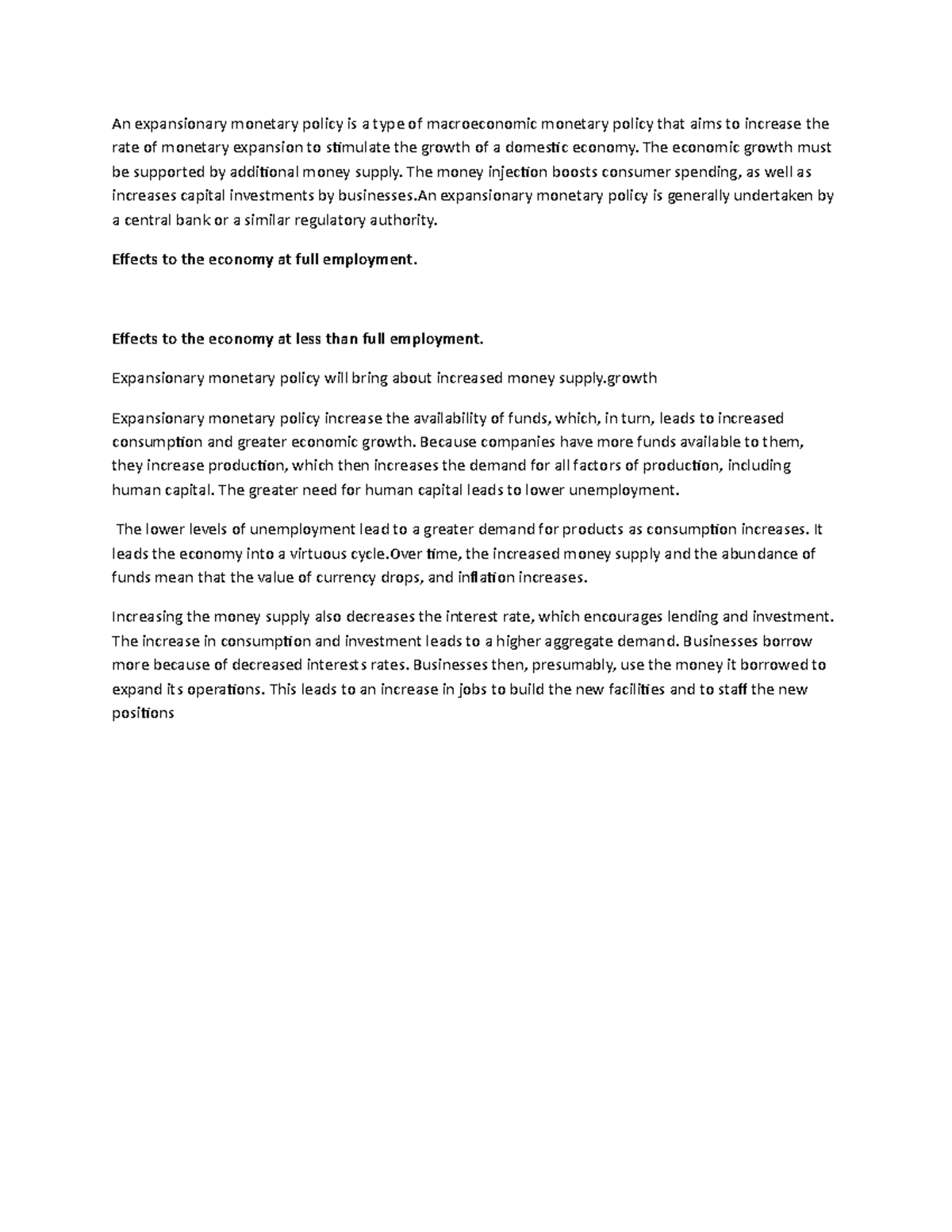 An expansionary-WPS Office - An expansionary monetary policy is a type ...