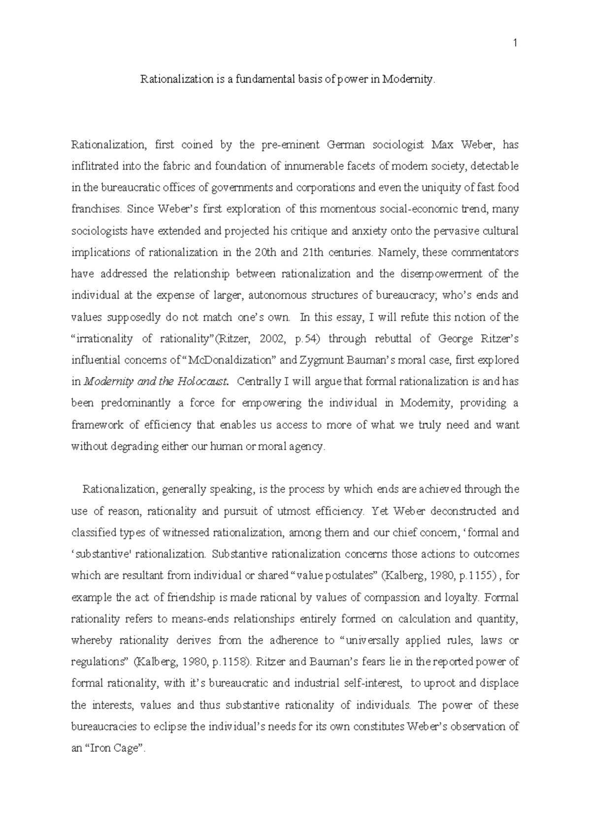 Rationalization - Grade: 78 - Rationalization is a fundamental basis of ...