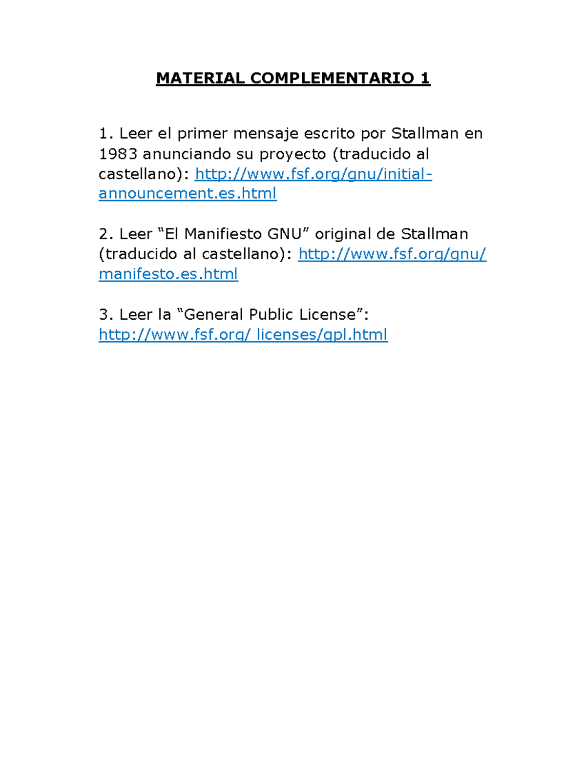 Material Complementario Sesion 1 - linux - MATERIAL COMPLEMENTARIO 1 Leer el primer mensaje ...