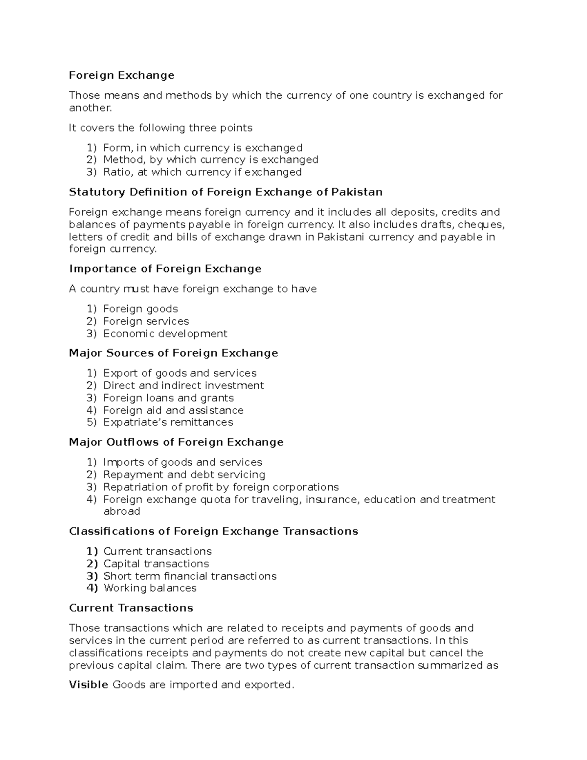 Sir Ali Raza Zaidi - assignments - Foreign Exchange Those means and ...