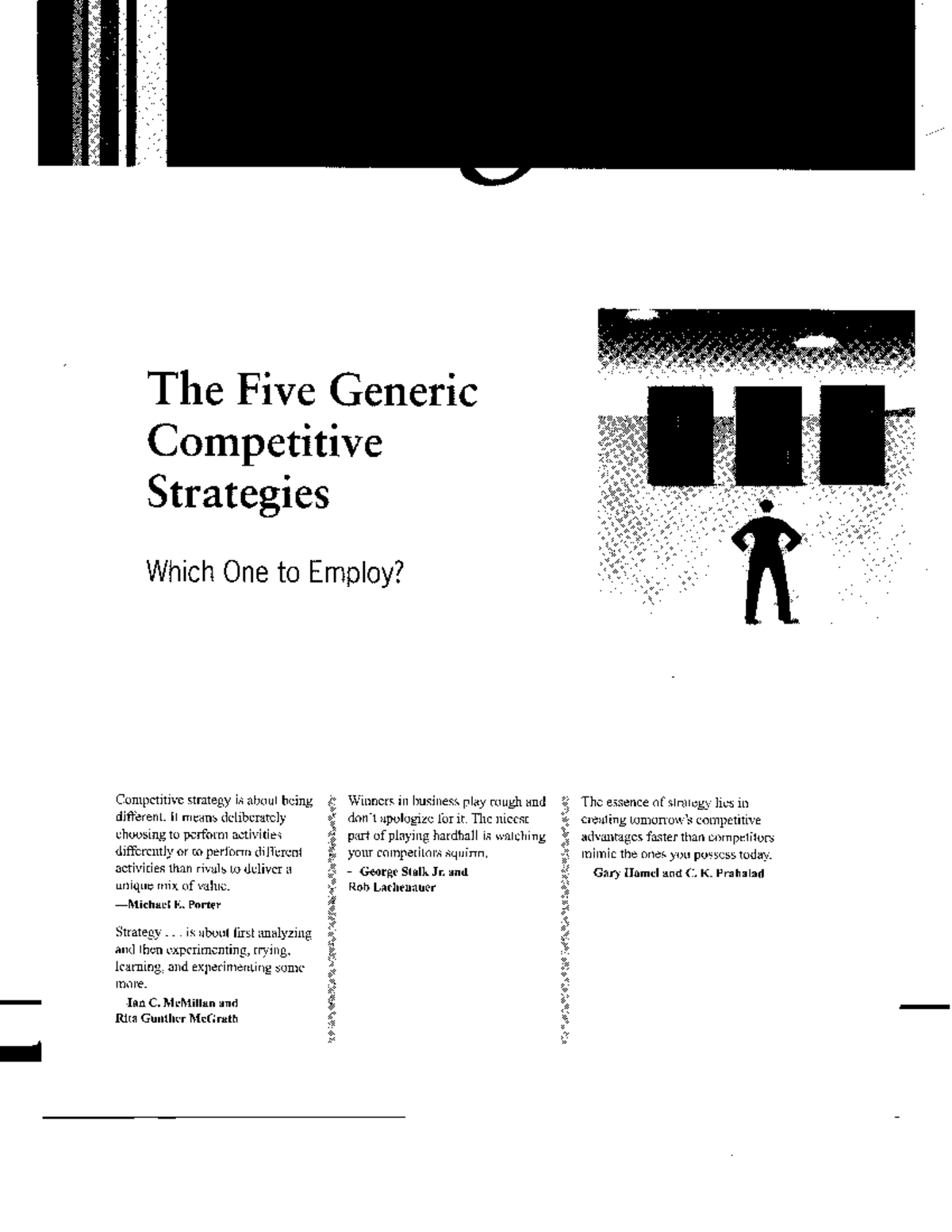 Ch 4 The five generic competitive strategies (Courtesy - Badar-uz-Zaman ...