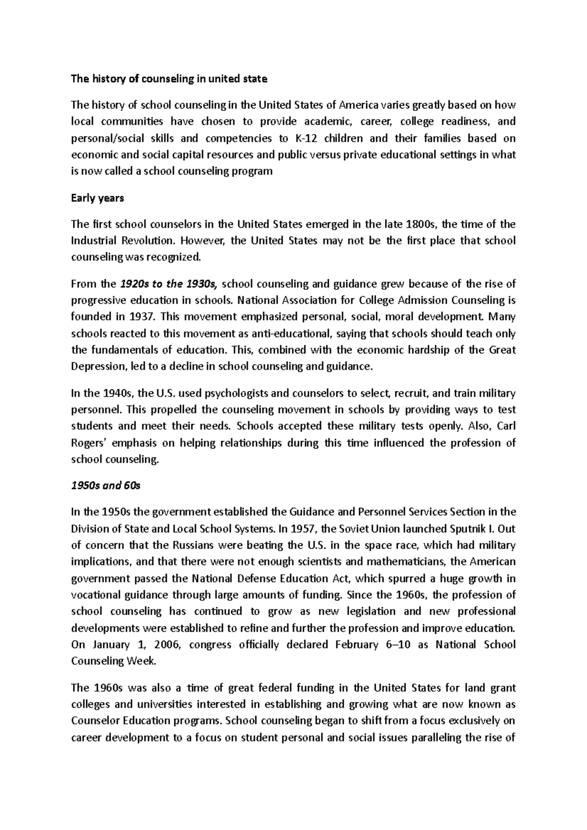 EDU 555 Note The History Of Counseling In United State The History edu-555-note-the-history-of-counseling-in-united-state-the-history