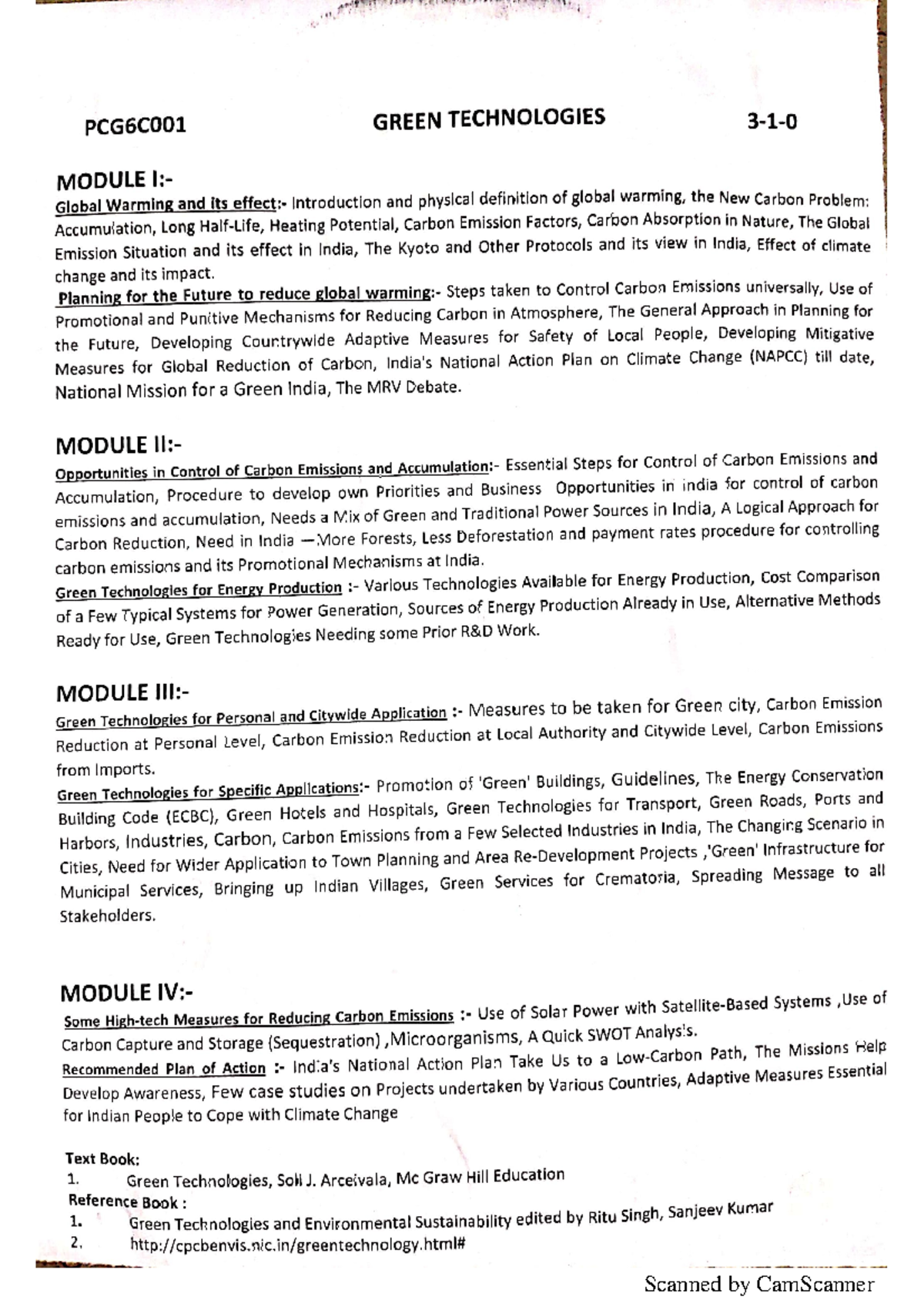 Green Technology Module 1 - PCG6C001 GREEN TECHNOLOGIES MODULE Global ...