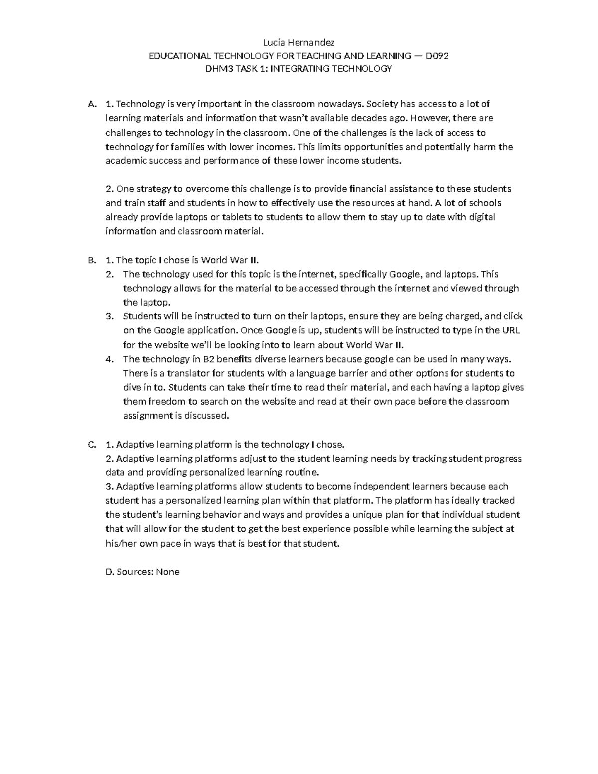 DHM3 TASK1 - passed - Lucia Hernandez EDUCATIONAL TECHNOLOGY FOR ...