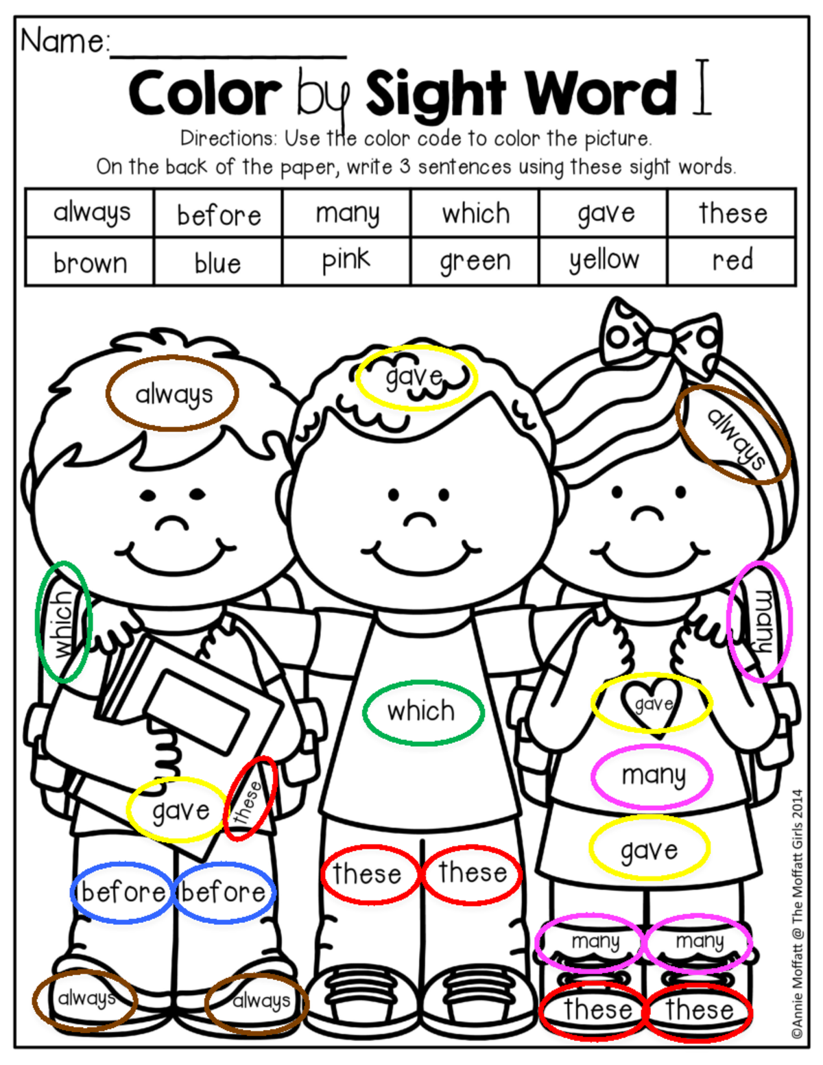 September Answer Key NO PREP Packet - Answers will vary. Answers will ...