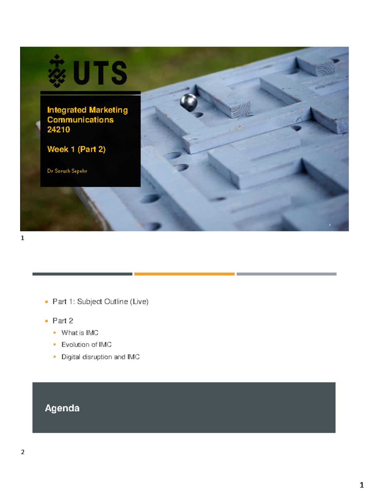 01- Lecture 1 (Part 2)-4 - Integrated Marketing Communications 24210 ...