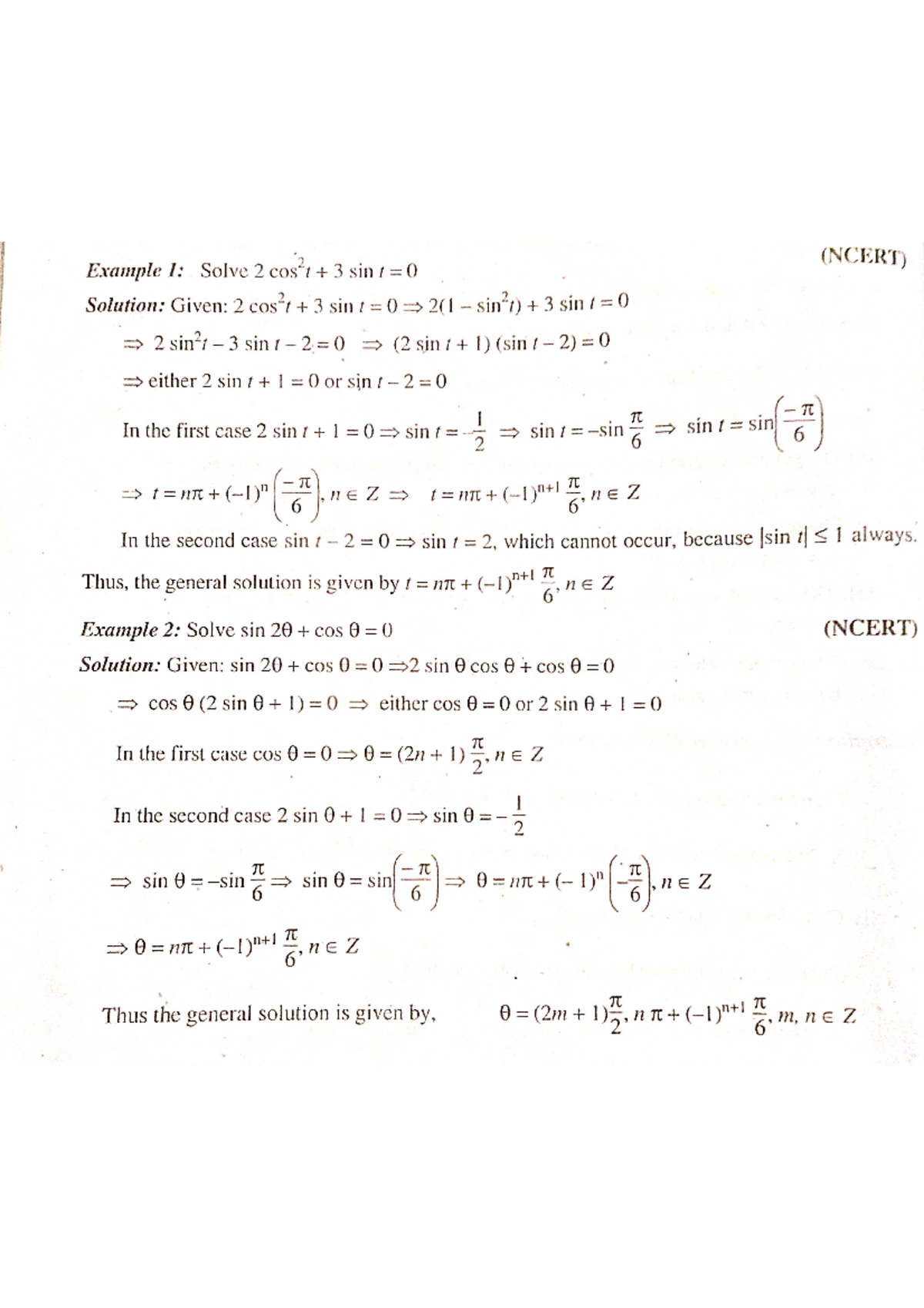 Trigonometric solutions 2 - Bsc maths - Studocu