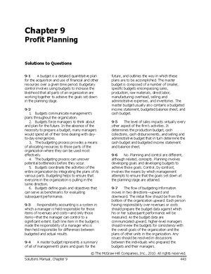 Managerial Accounting 17e by Garrison, CH01 Solutions - Copyright 2021 © McGraw-Hill Education ...