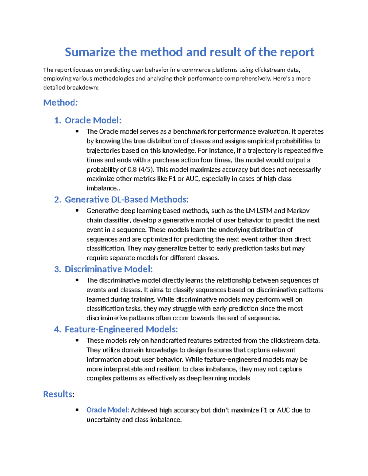 Lab3 DBM - Sumarize the method and result of the report The report ...