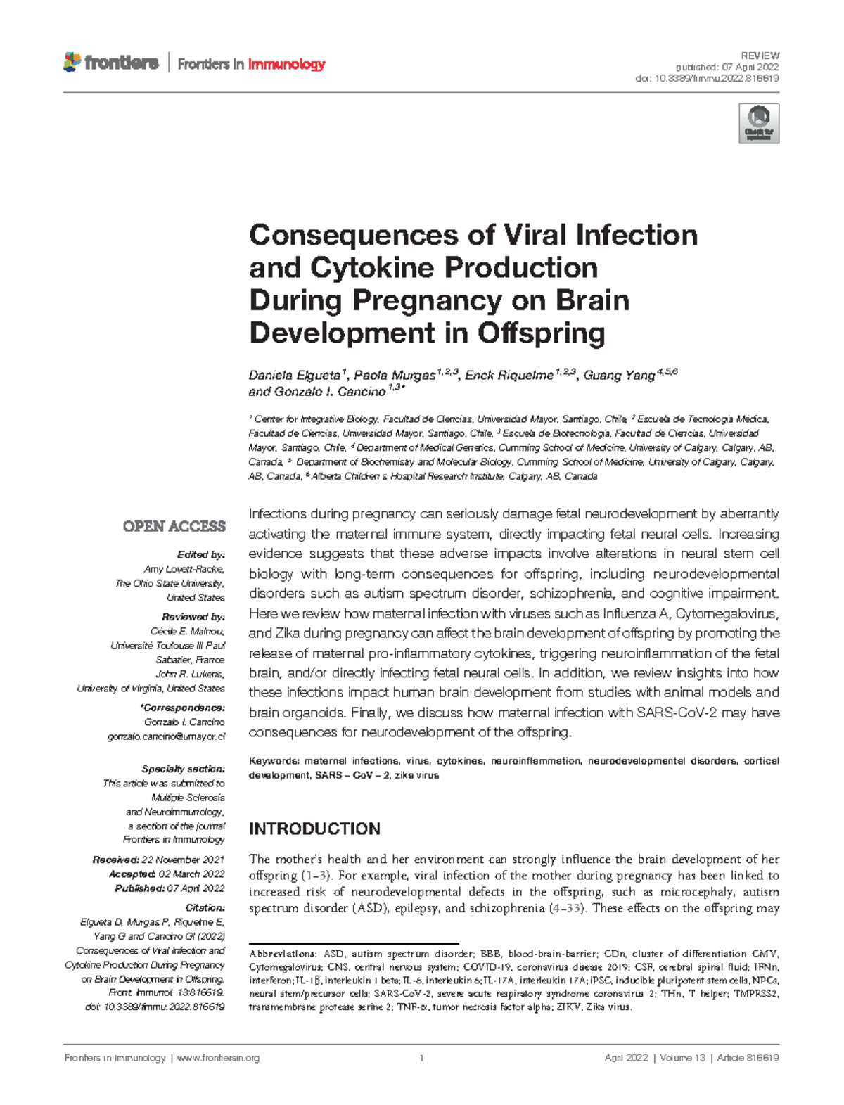 Fimmu-13-816619 - Yhhhjj - Consequences of Viral Infection and Cytokine ...
