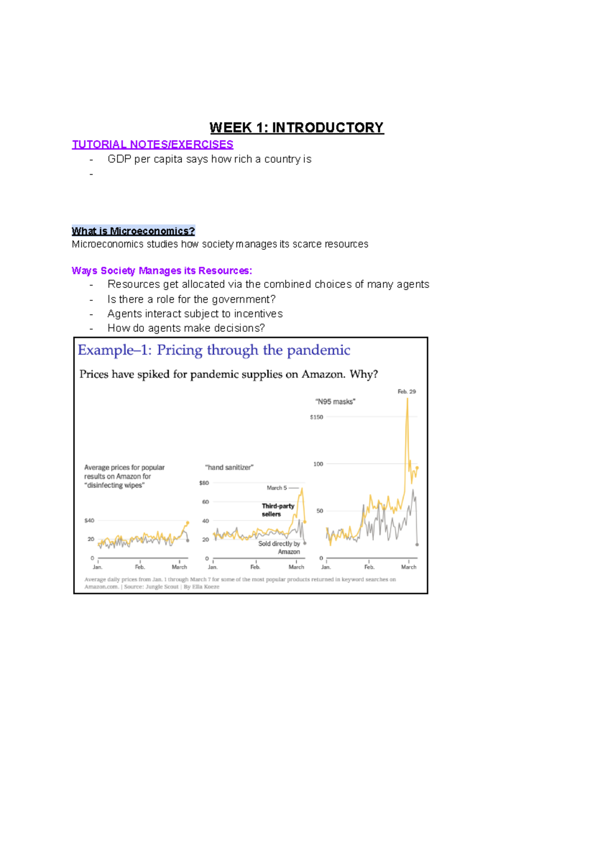 ECON10004 - Microeco - WEEK 1: INTRODUCTORY TUTORIAL NOTES/EXERCISES ...