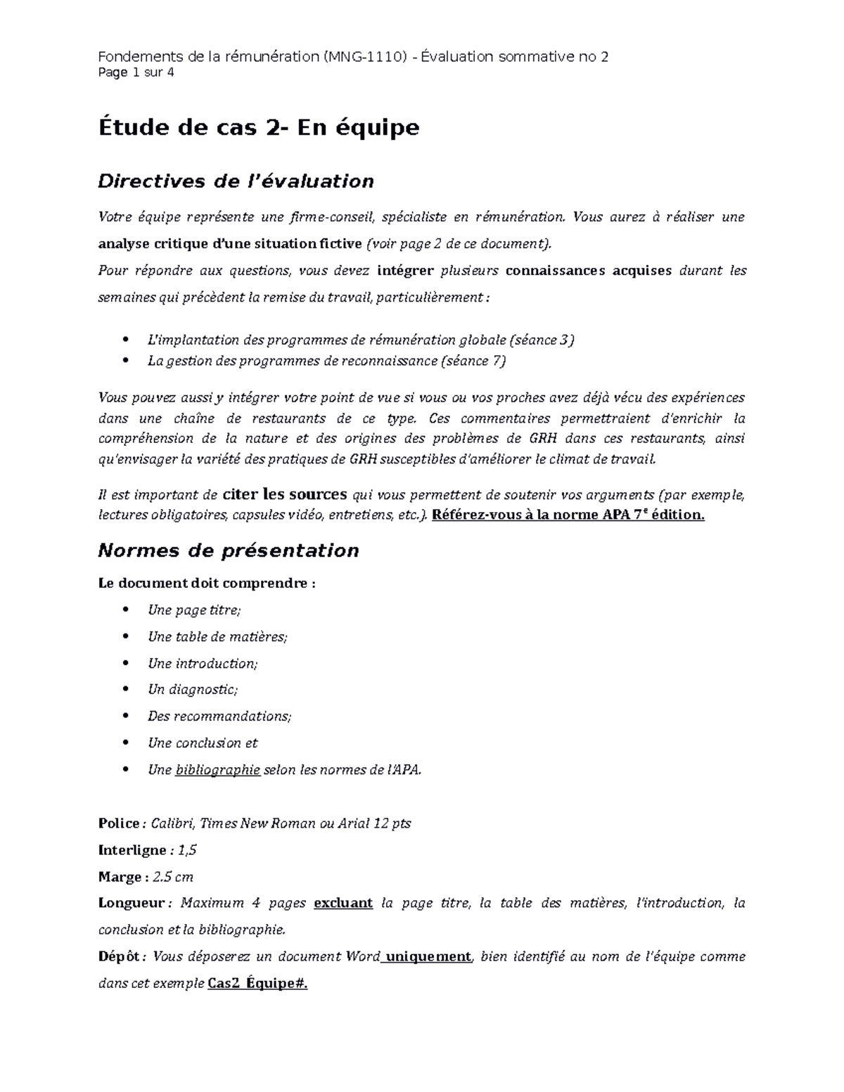 Cas2 La gestion du personnel chez Burger Frites - Page 1 sur 4 Étude de ...
