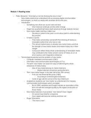 Module 4 Notes - Module 4: reading: Hutchby’s Technology, Texts, and ...