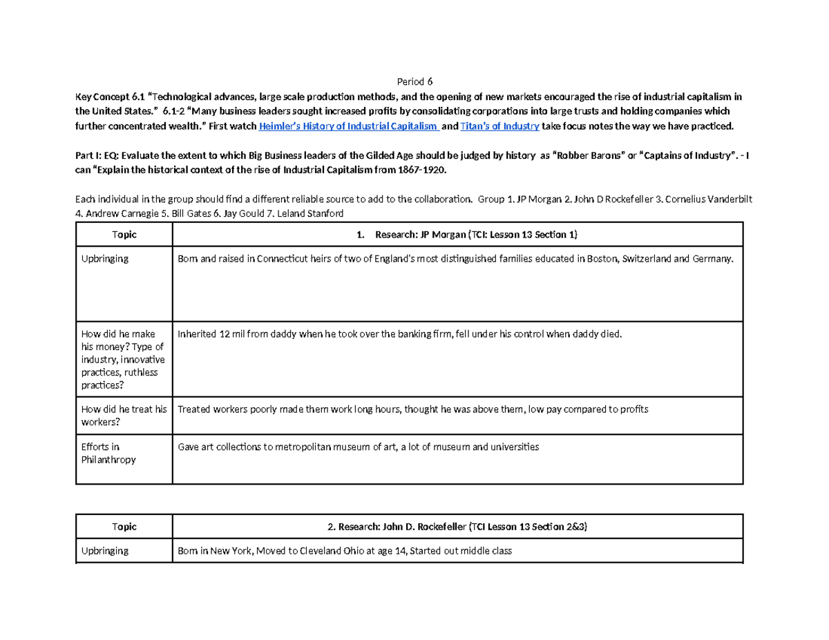 Copy of EQ Should they be Characterized as Robber Barons or Captains of ...