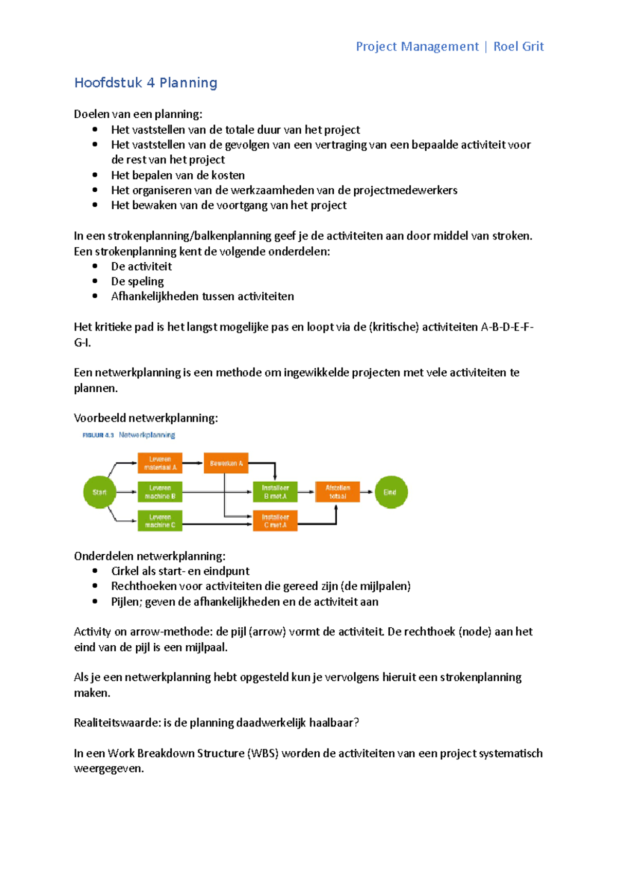 Project Management H4+6 - Project Management | Roel Grit Hoofdstuk 4 ...