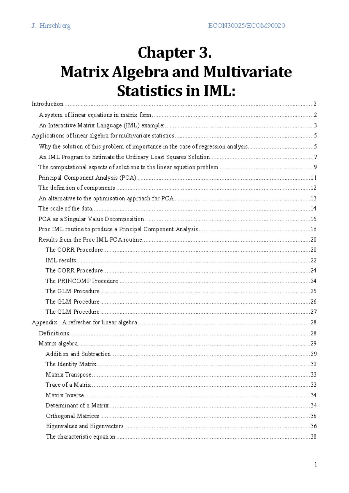 Computational economics CH3 Linear Algebra - Chapter 3. Matrix Algebra and Multivariate ...