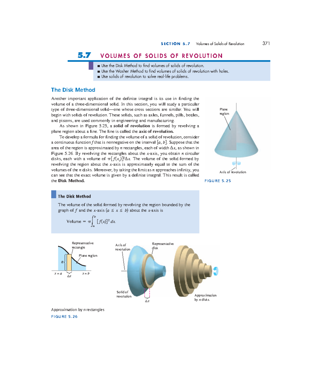 16B-5 - SECTION 5 5 Volumes of Solids of Revolution VOLUMES OF SOLIDS ...
