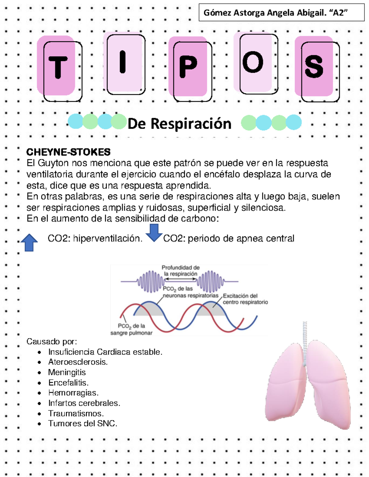 Patrones respiratorios - 1 Ggg T I O P S De RespiraciÛn CHEYNE-STOKES ...